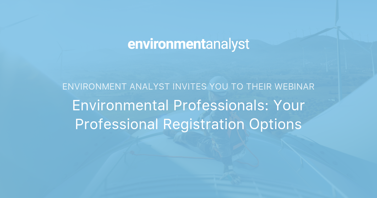 Environmental Professionals: Your Professional Registration Options ...