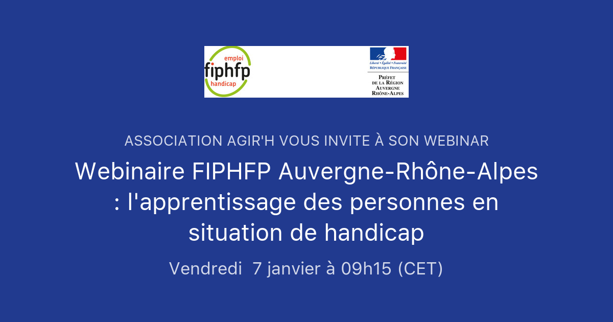 Webinaire FIPHFP Auvergne-Rhône-Alpes : l'apprentissage des personnes ...