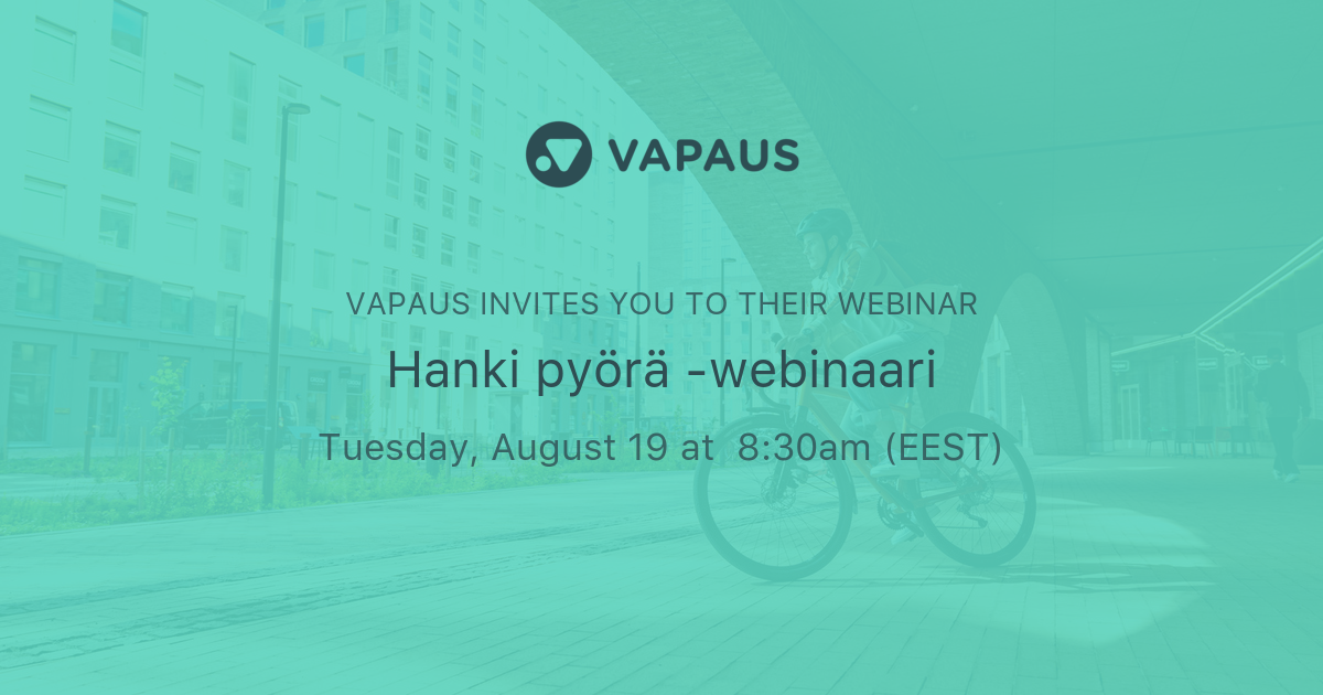 Hanki pyörä -webinaari | Vapaus
