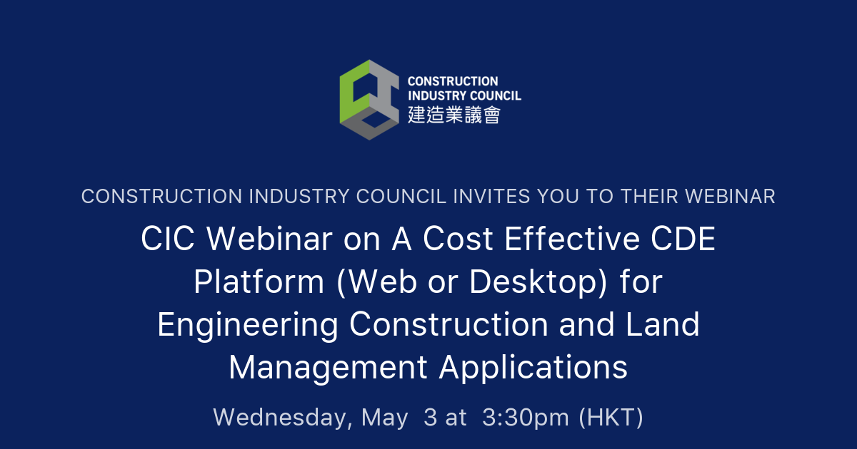 CIC Webinar on A Cost Effective CDE Platform (Web or Desktop) for ...