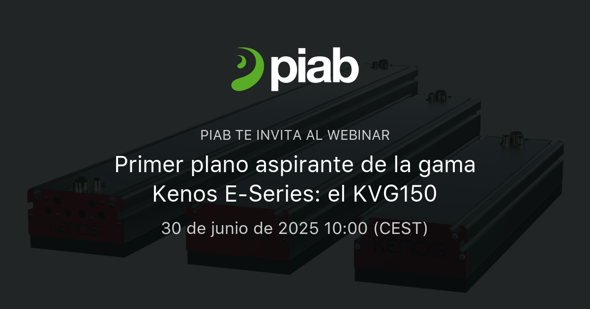 Primer plano aspirante de la gama Kenos E-Series: el KVG150 | Piab