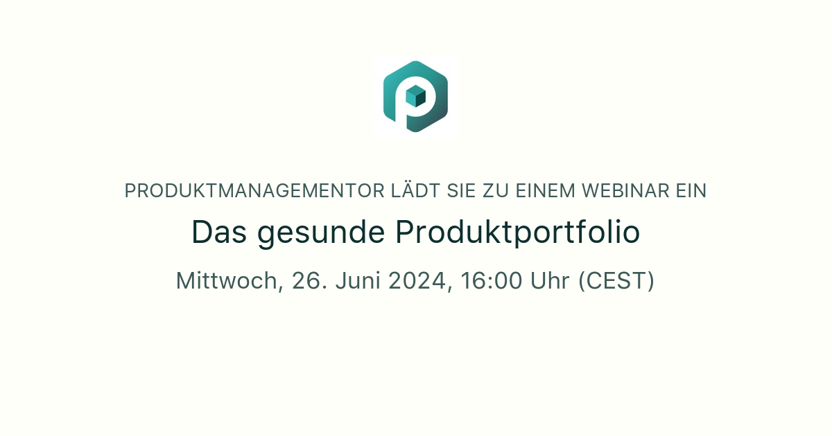 Das gesunde Produktportfolio | ProduktManageMentor