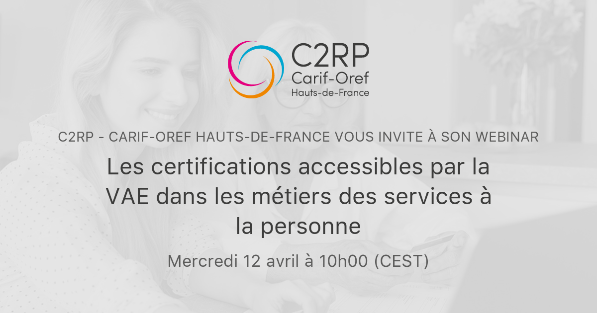 Les certifications accessibles par la VAE dans les métiers des services à la personne | C2RP ...