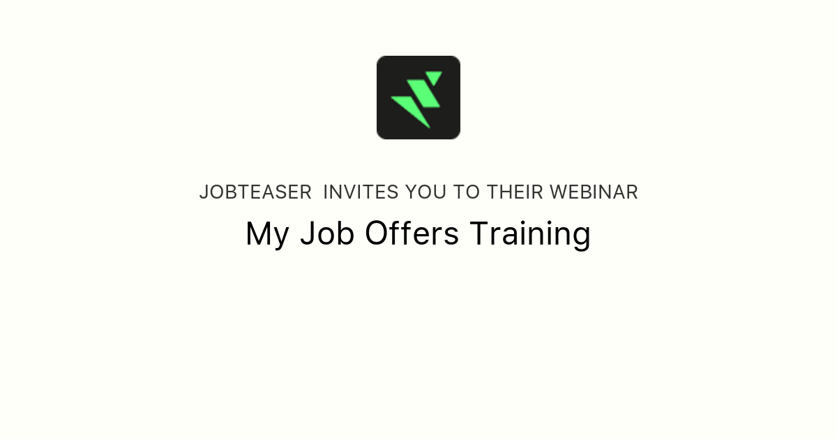 My Job Offers Training | JobTeaser