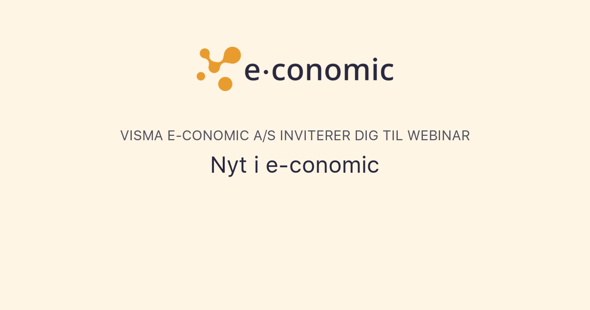 Nyt i e-conomic | Visma e-conomic A/S