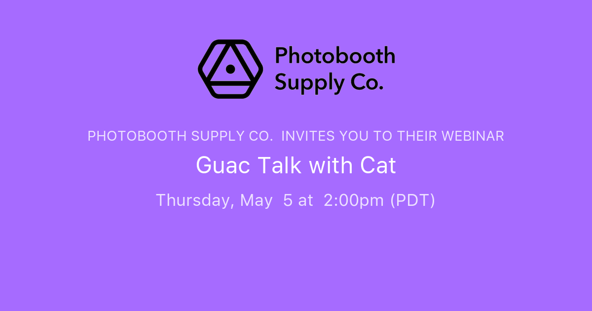 Guac Talk with Cat | Photobooth Supply Co.
