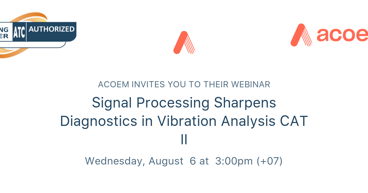 Signal Processing Sharpens Diagnostics in Vibration Analysis CAT II | Acoem