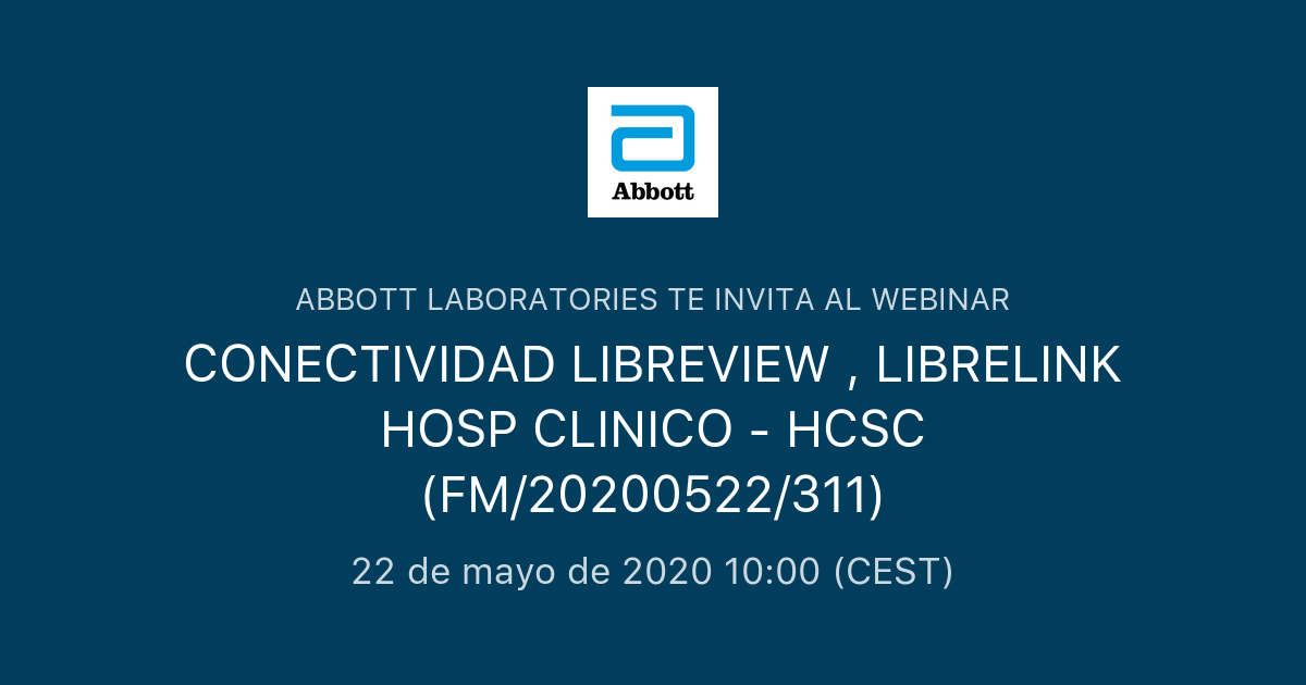 CONECTIVIDAD LIBREVIEW , LIBRELINK HOSP CLINICO - HCSC (FM/20200522/311 ...