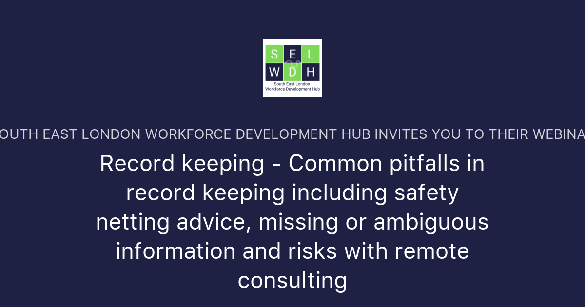 Record keeping - Common pitfalls in record keeping including safety ...
