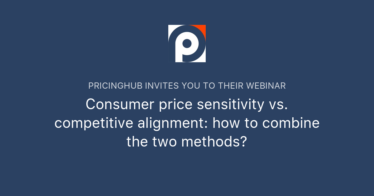 Consumer price sensitivity vs. competitive alignment: how to combine ...