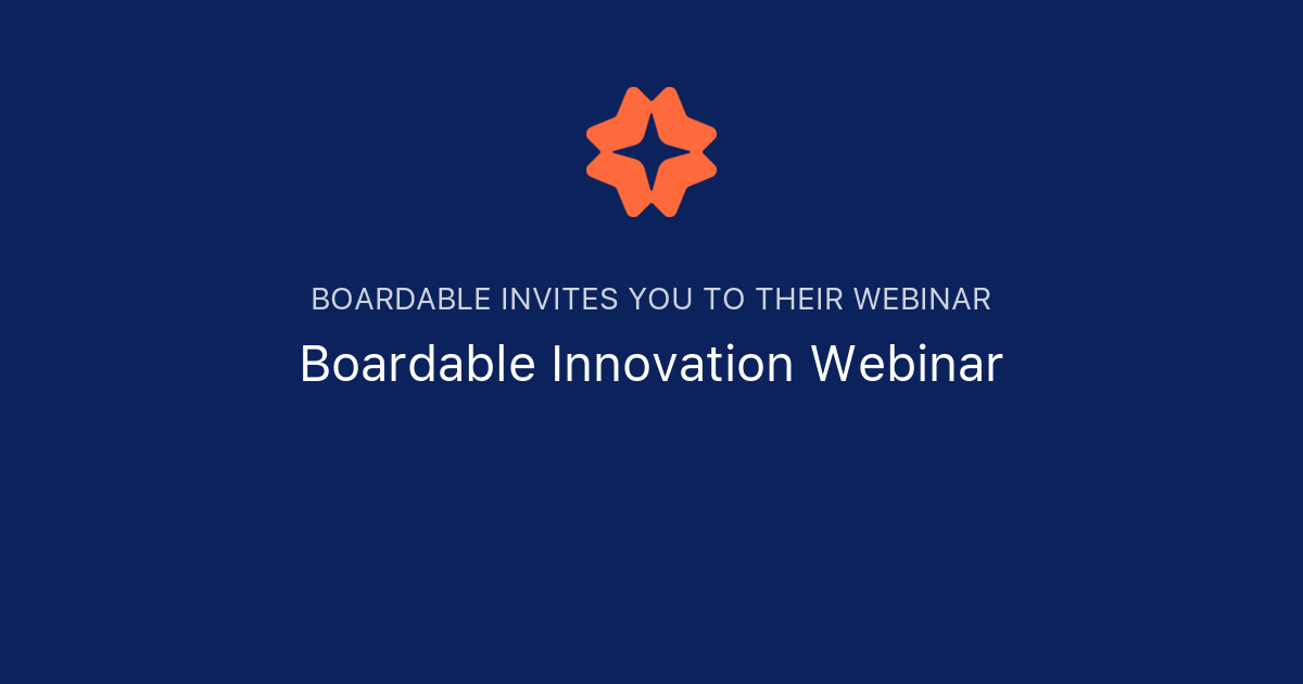 Boardable Innovation Webinar | Boardable