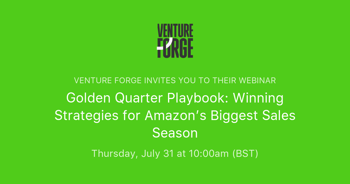 Golden Quarter Playbook: Winning Strategies for Amazon’s Biggest Sales ...