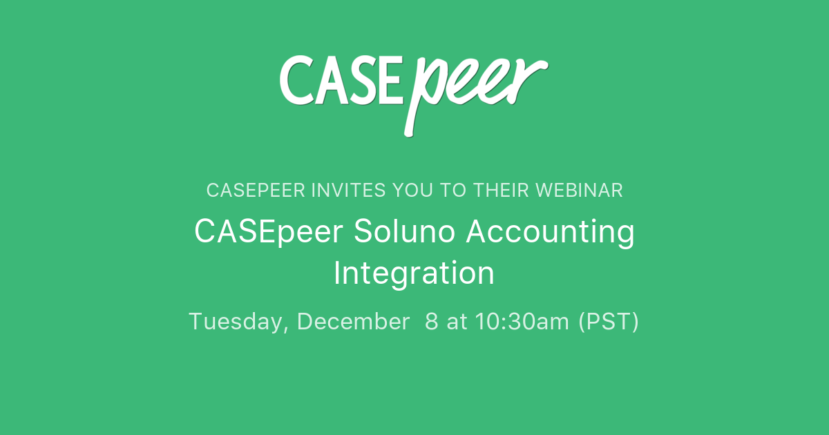 CASEpeer Soluno Accounting Integration | CASEpeer
