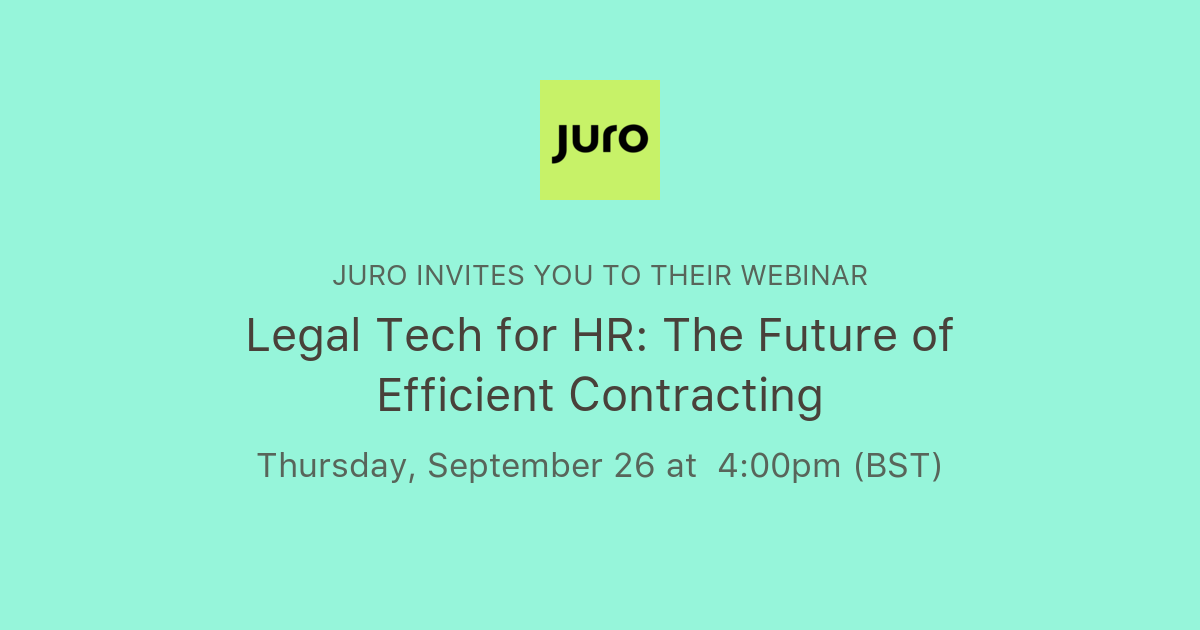 Legal Tech for HR: The Future of Efficient Contracting | Juro