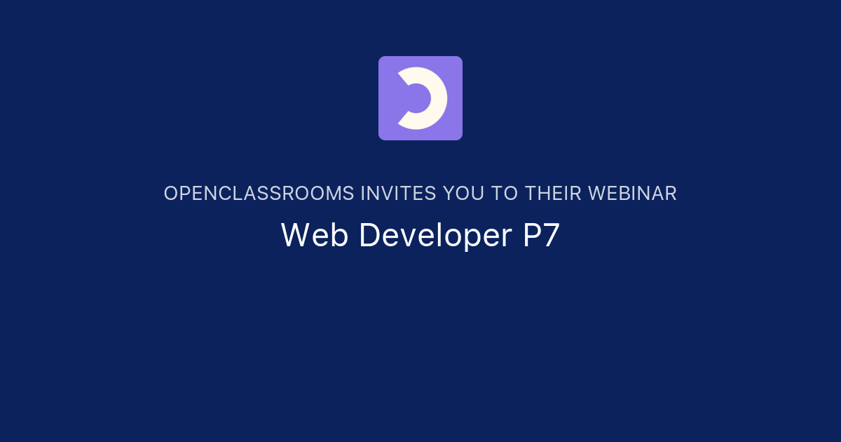 Web Developer P7 | OpenClassrooms
