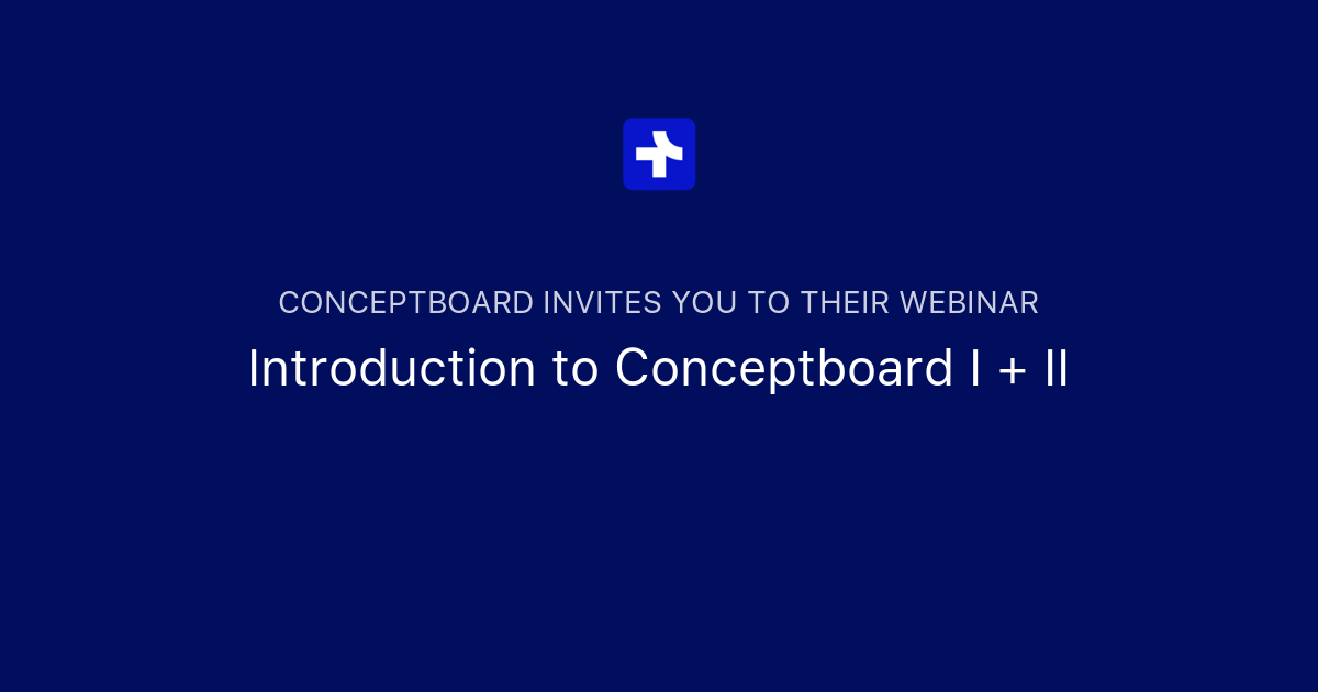 Introduction to Conceptboard I + II | Conceptboard