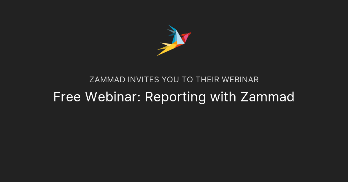 Free Webinar: Reporting with Zammad | Zammad