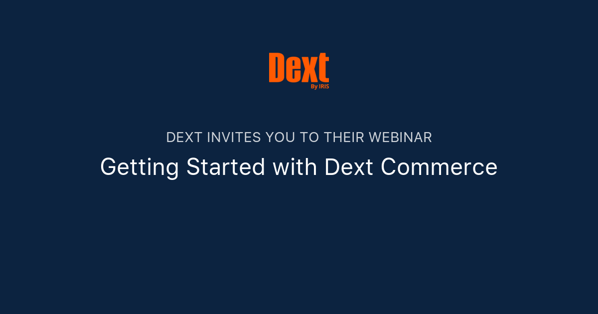 Getting Started with Dext Commerce | Dext