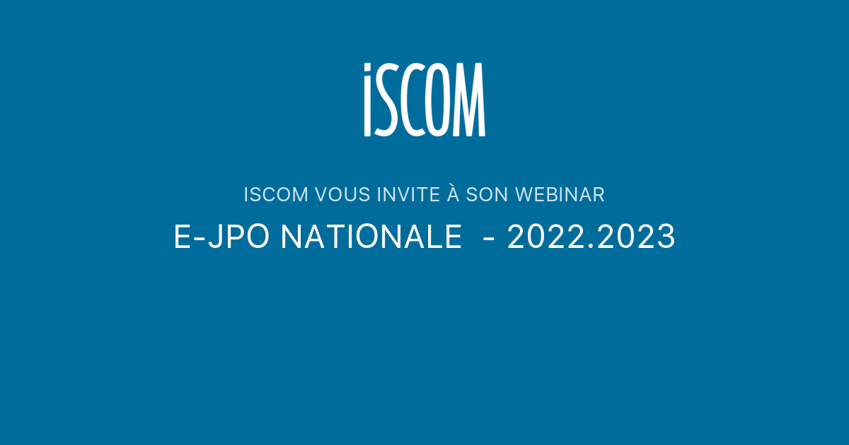 E-JPO NATIONALE - 2022.2023 | ISCOM