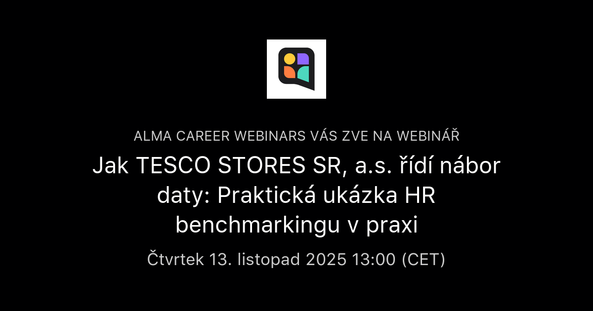 Jak TESCO STORES SR, a.s. řídí nábor daty: Praktická ukázka HR ...