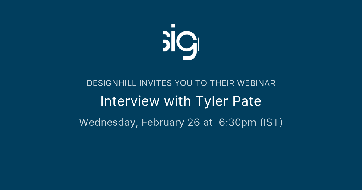 Interview with Tyler Pate | Designhill