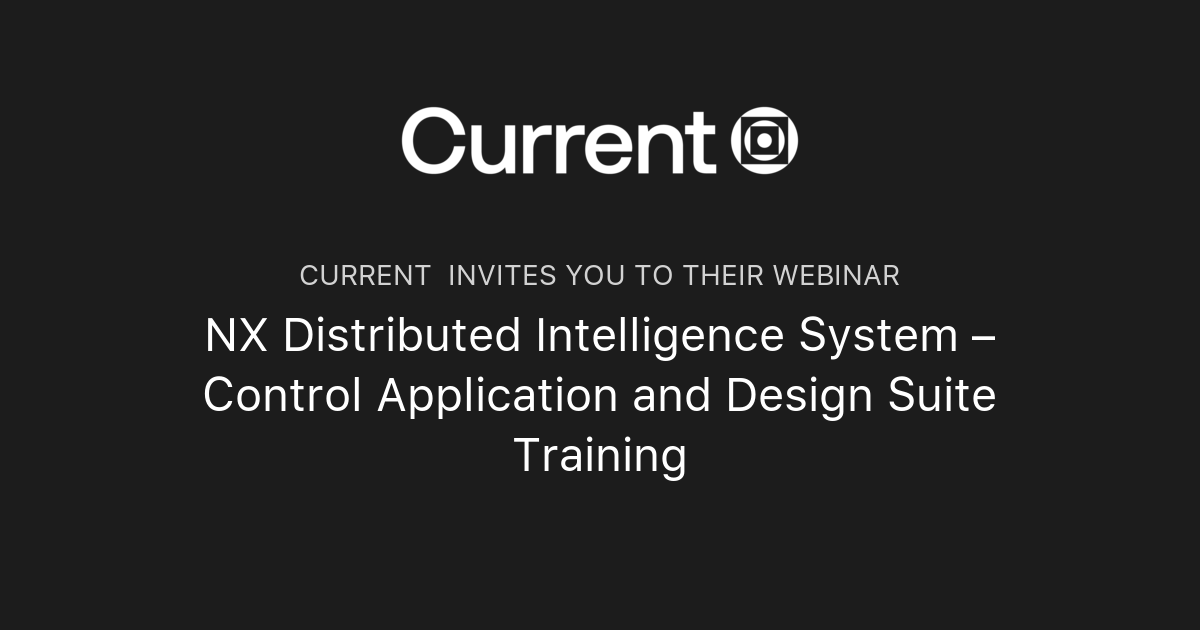 NX Distributed Intelligence System – Control Application and Design ...