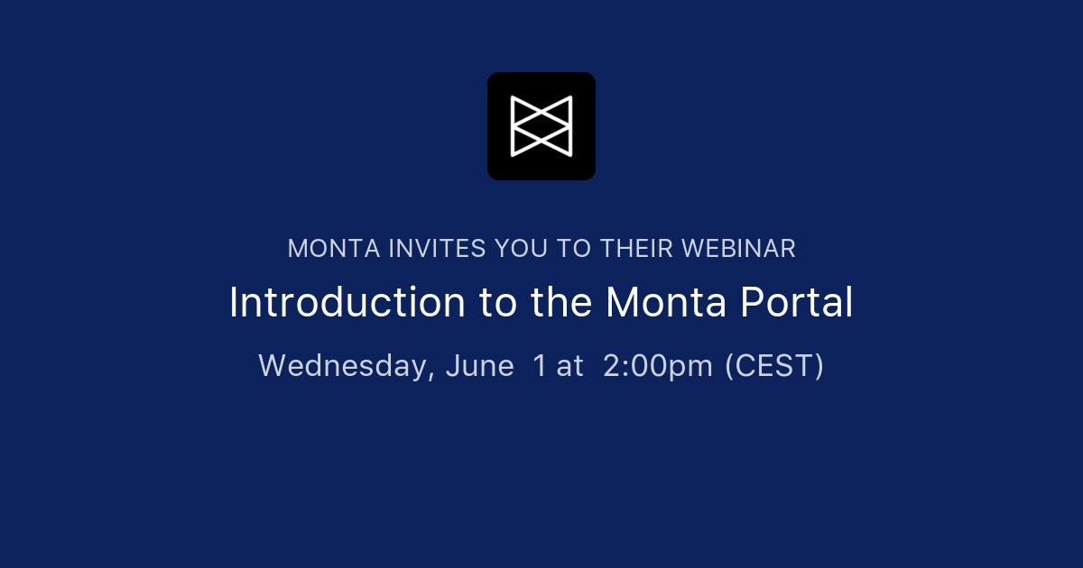 Introduction to the Monta Portal | Monta