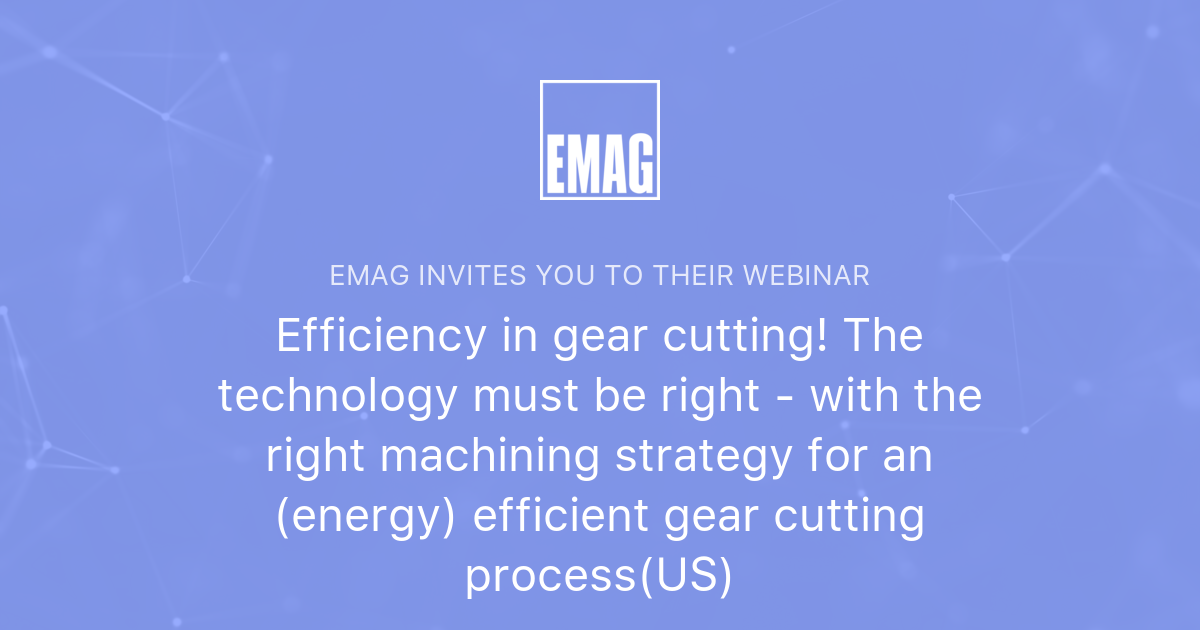 Efficiency in gear cutting! The technology must be right - with the ...