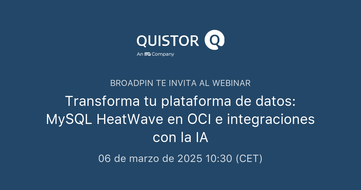 Transforma tu plataforma de datos: MySQL HeatWave en OCI e ...