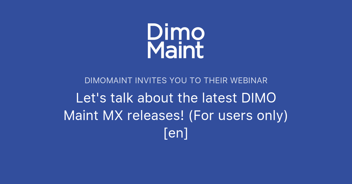 Let's talk about the latest DIMO Maint MX releases! (For users only ...