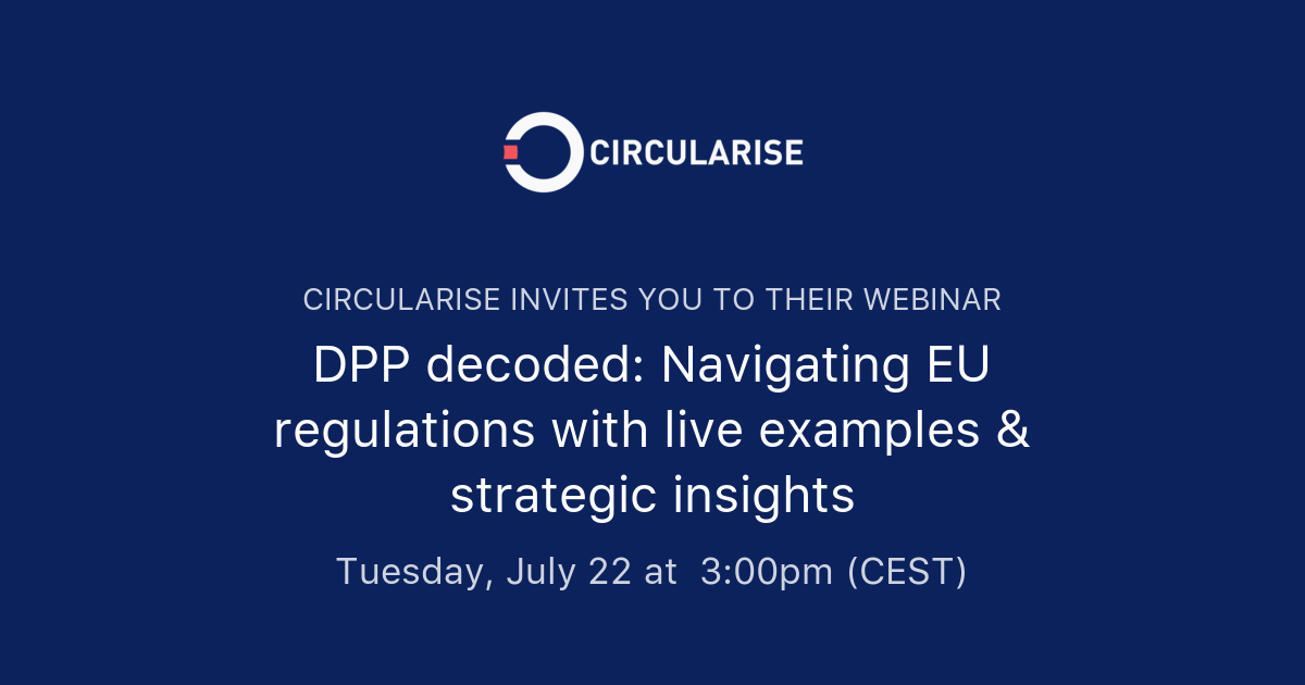 DPP decoded: Navigating EU regulations with live examples & strategic ...