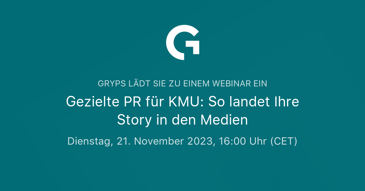 Gezielte PR für KMU: So landet Ihre Story in den Medien | KMU Events ...