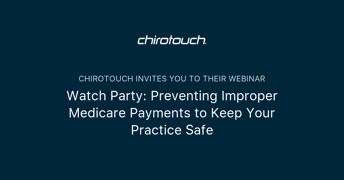 Watch Party: Preventing Improper Medicare Payments to Keep Your ...