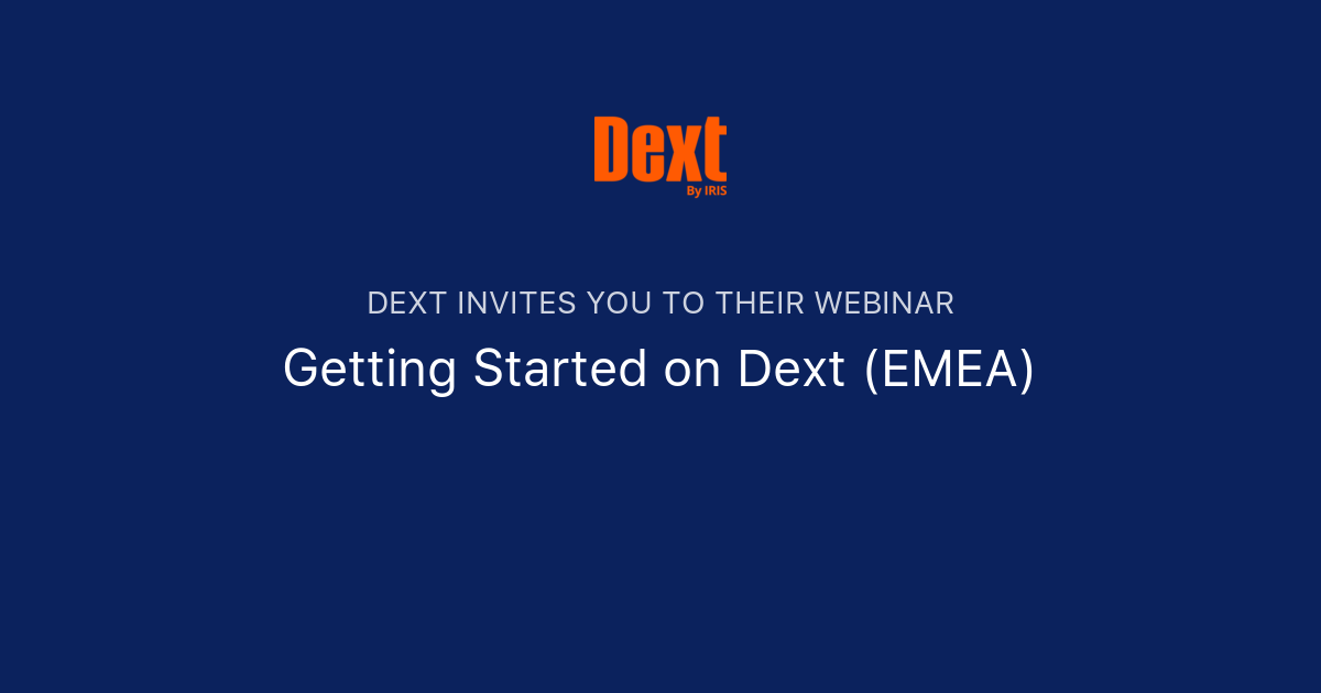 Getting Started on Dext (EMEA) | Dext