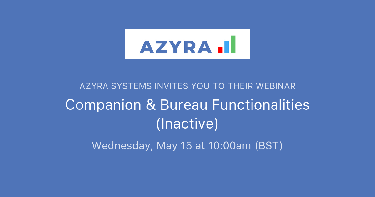Companion & Bureau Functionalities (Inactive) | Azyra Systems