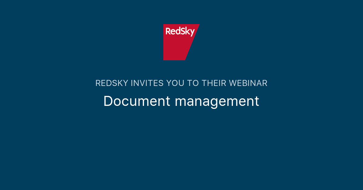 Document management | RedSky