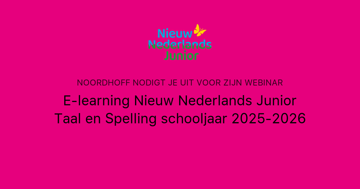 E-learning Nieuw Nederlands Junior Taal en Spelling schooljaar 2025-2026 | Noordhoff