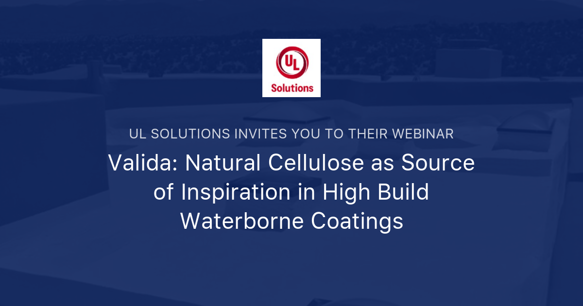 Valida: Natural Cellulose as Source of Inspiration in High Build ...
