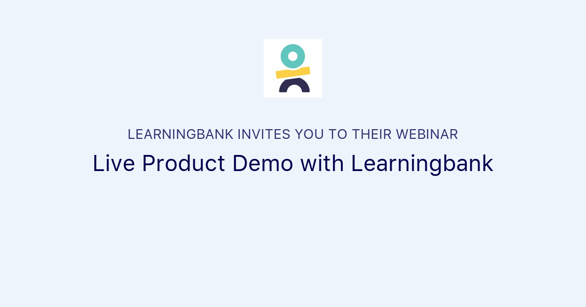 Live Product Demo with Learningbank | Learningbank