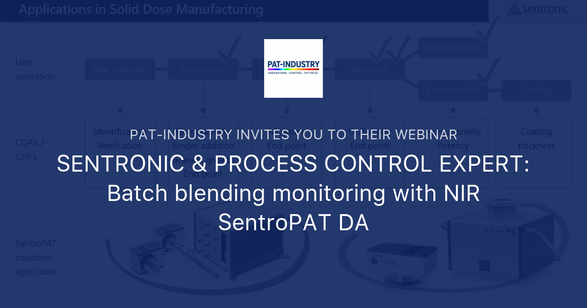 SENTRONIC & PROCESS CONTROL EXPERT: Batch blending monitoring with NIR ...