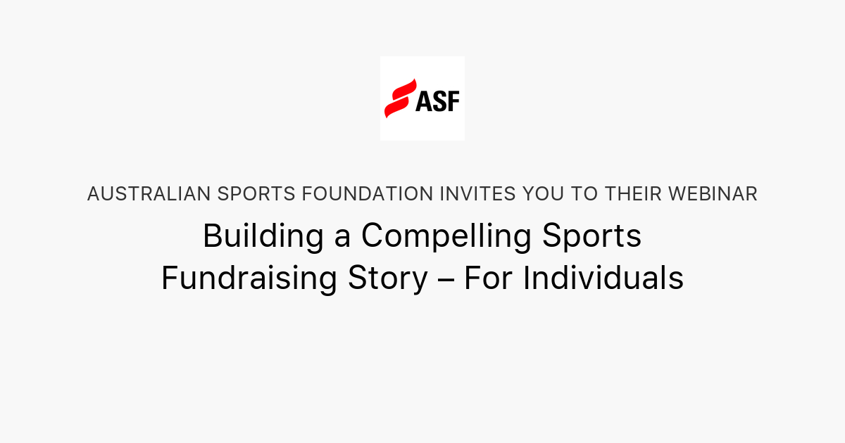 Building a Compelling Sports Fundraising Story – For Individuals ...