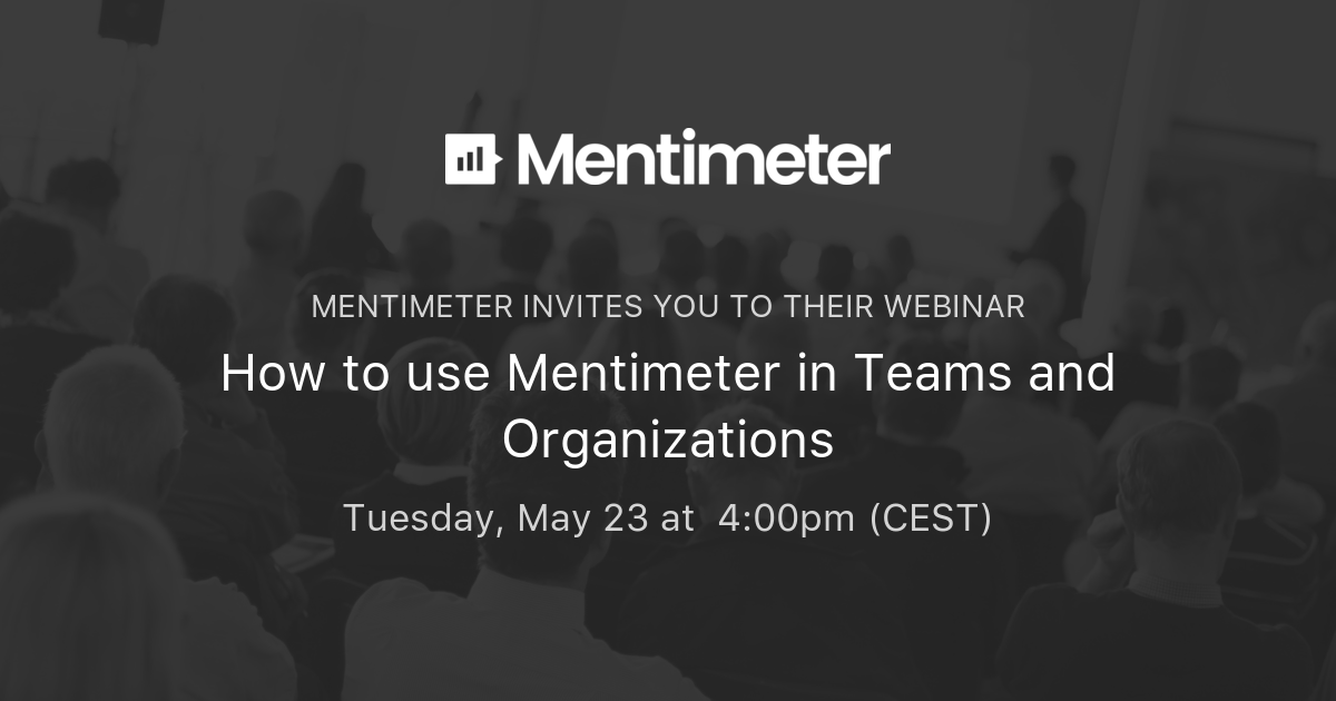 How to use Mentimeter in Teams and Organizations | Mentimeter