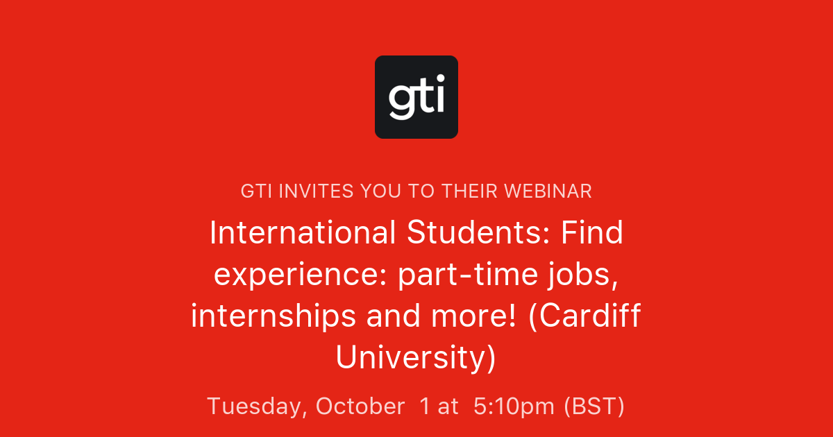 International Students: Find experience: part-time jobs, internships ...