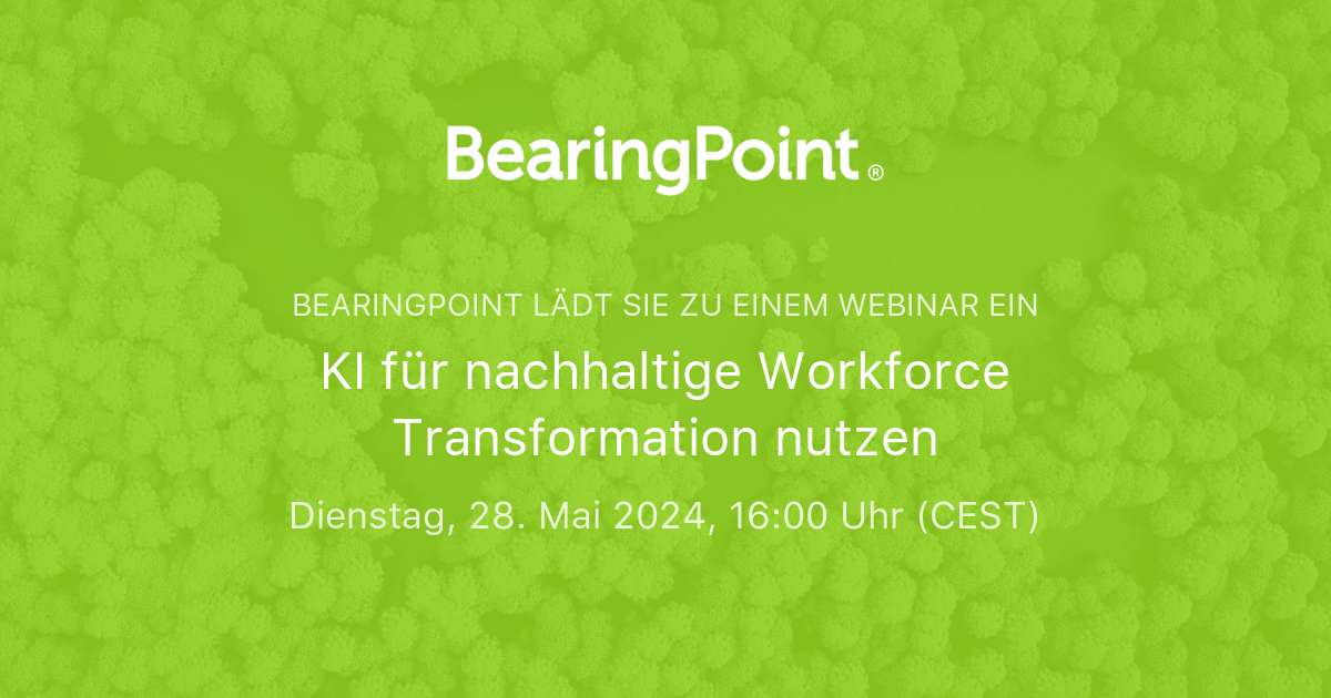 KI für nachhaltige Workforce Transformation nutzen | BearingPoint