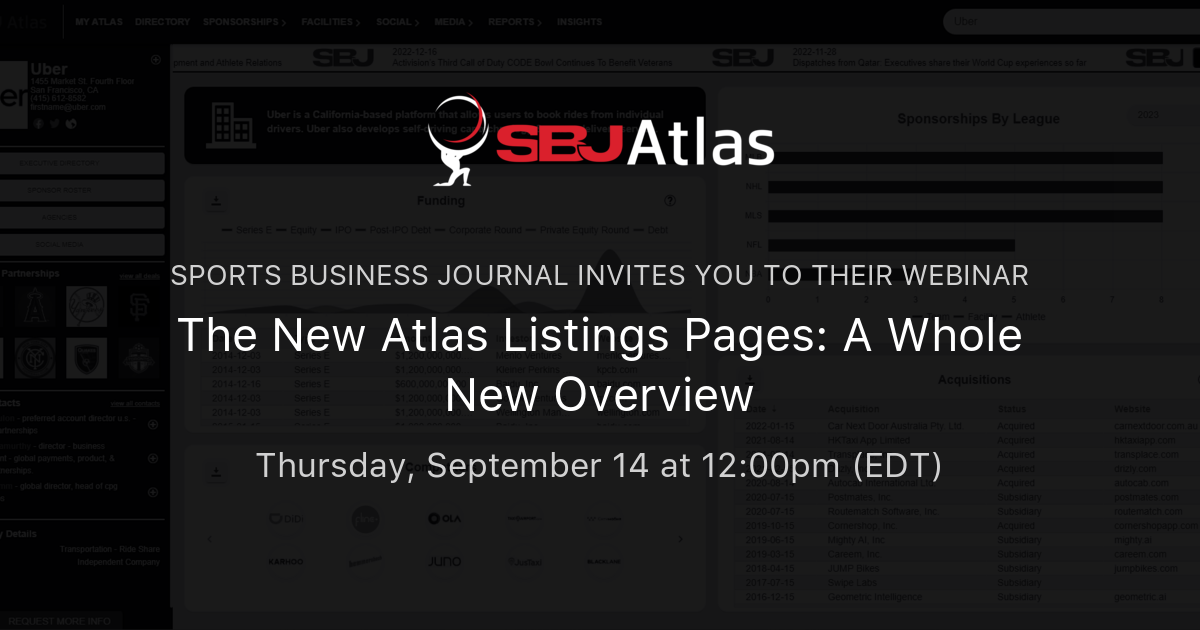 The New Atlas Listings Pages: A Whole New Overview | Sports Business ...
