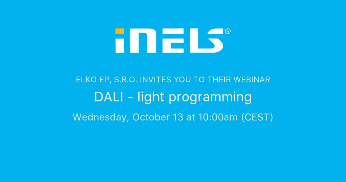 DALI - light programming | ELKO EP, s.r.o.
