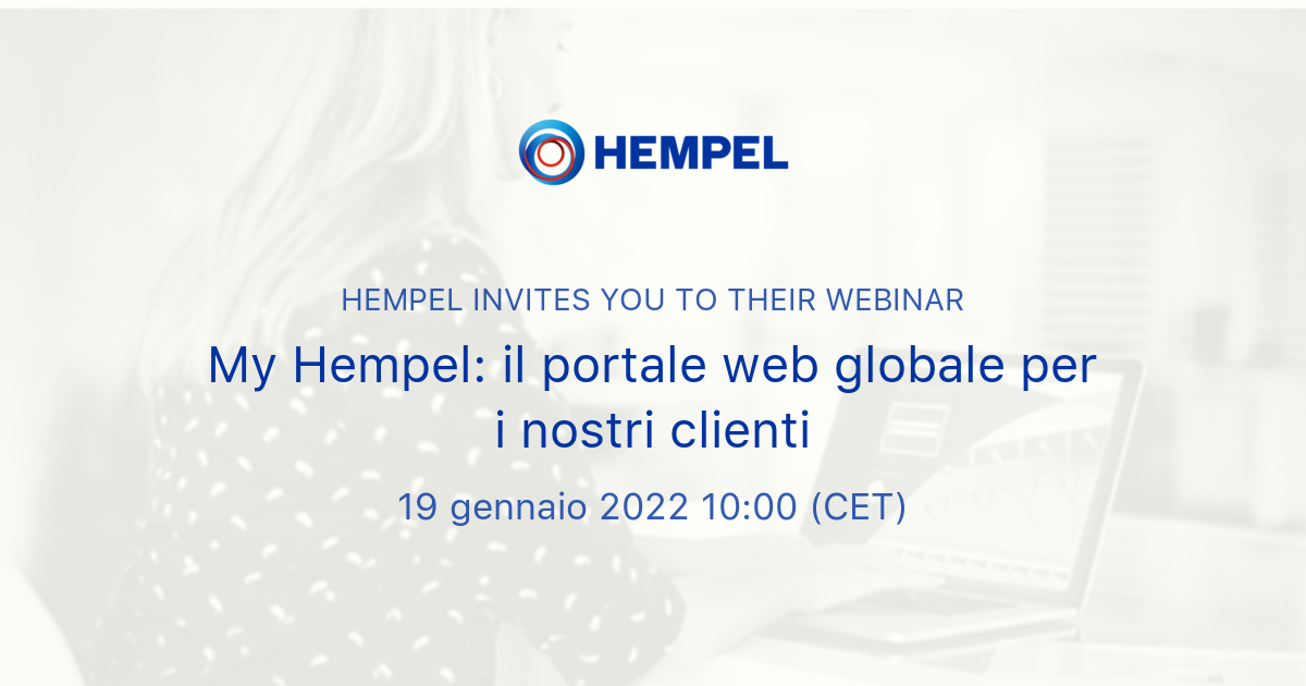 My Hempel: il portale web globale per i nostri clienti | Hempel