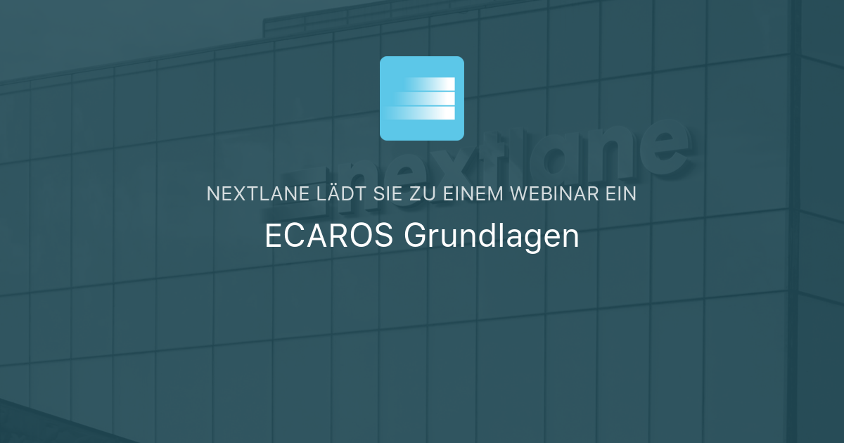 ECAROS Grundlagen | Nextlane