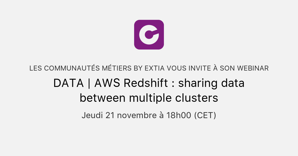 Data Aws Redshift Sharing Data Between Multiple Clusters Les Communautés Métiers By Extia