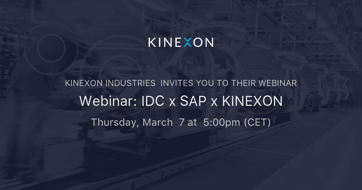 Webinar: IDC x SAP x KINEXON | KINEXON Industries